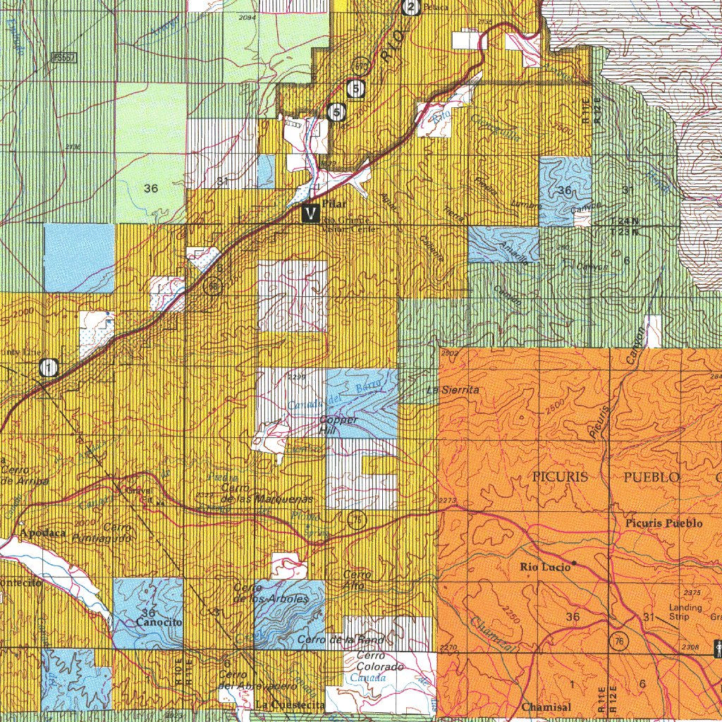 Taos, NM - BLM Minerals Mgmt. map by Digital Data Services, Inc ...