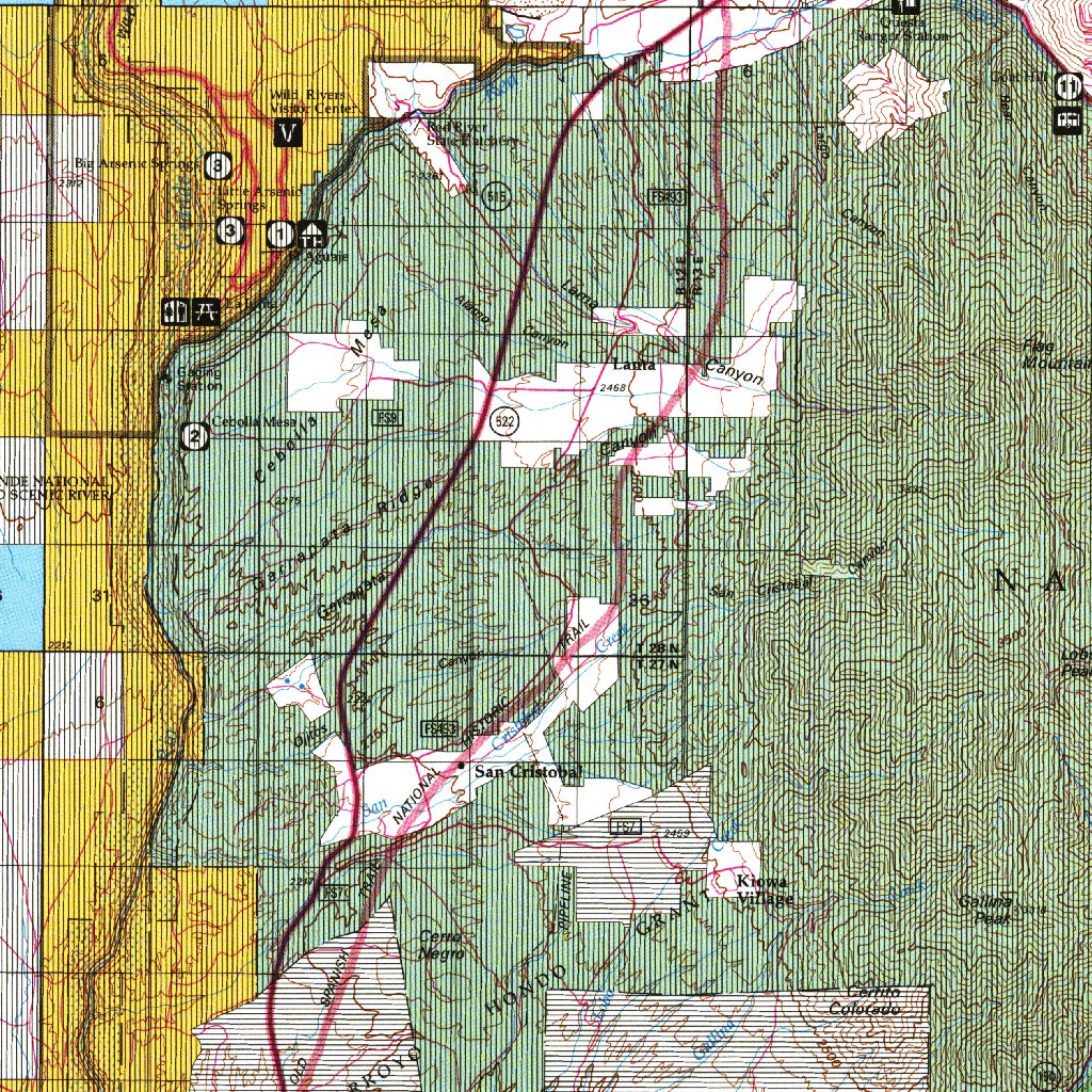 Wheeler Peak, NM - BLM Minerals Mgmt. Map by Digital Data Services, Inc ...