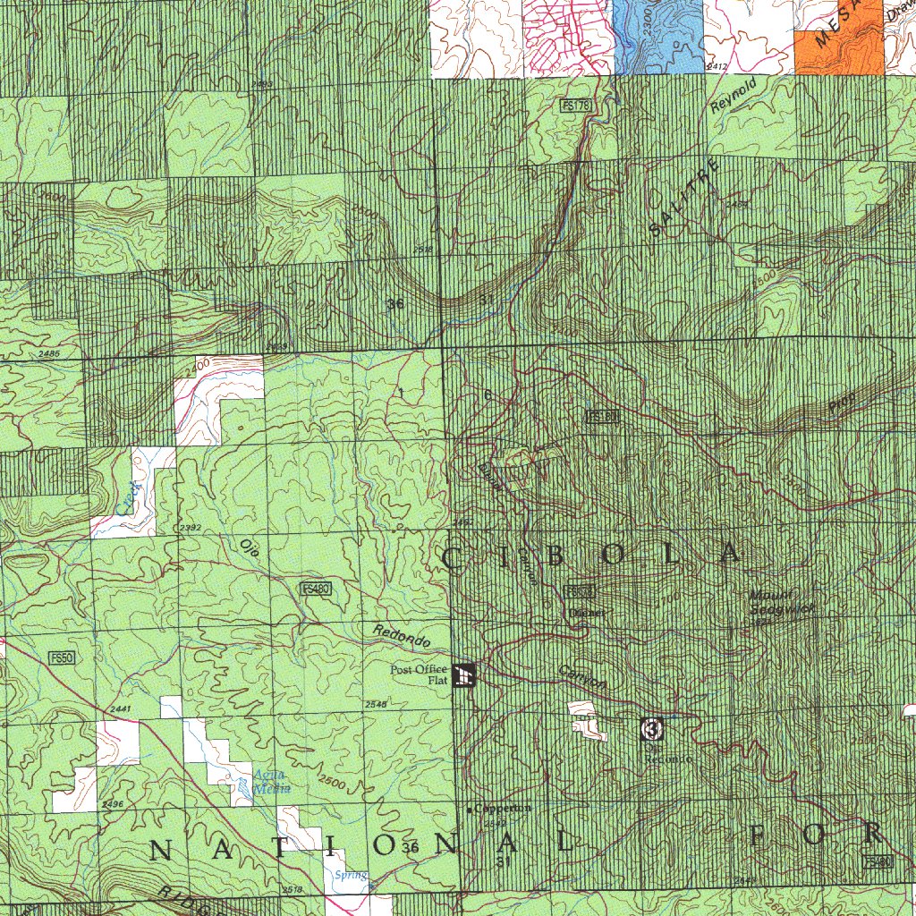 Zuni, NM - BLM Minerals Mgmt. Map by Digital Data Services, Inc ...