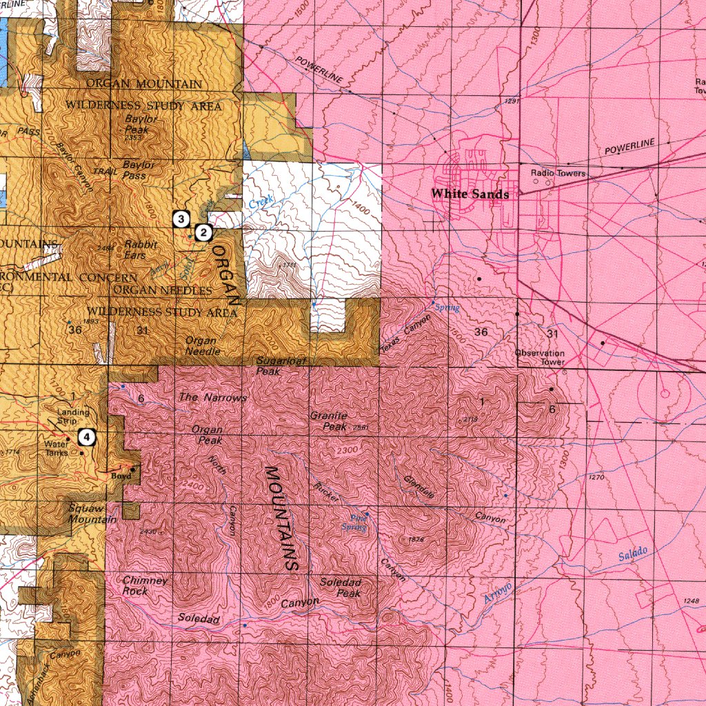 Las Cruces, NM - BLM Surface Mgmt. Map by Digital Data Services, Inc ...