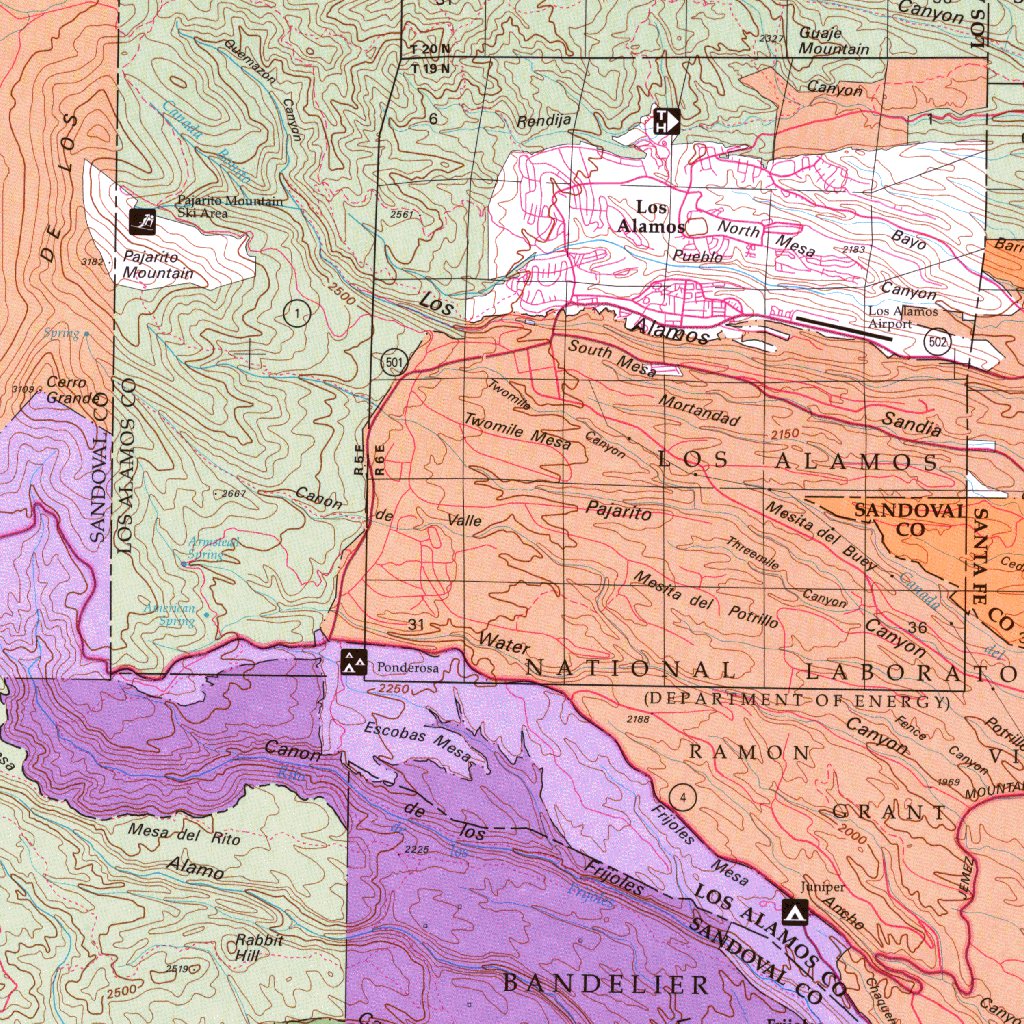 Los Alamos, NM - BLM Surface Mgmt. Map by Digital Data Services, Inc ...
