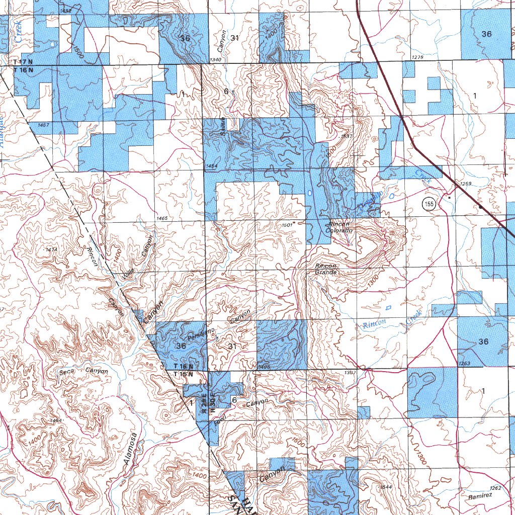 Mosquero, NM - BLM Surface Mgmt. Map by Digital Data Services, Inc ...