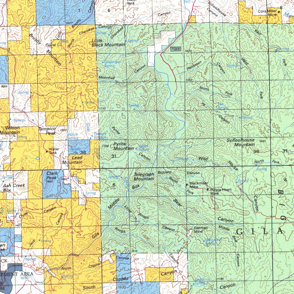 Silver City, NM - BLM Surface Mgmt. Map by Digital Data Services, Inc ...