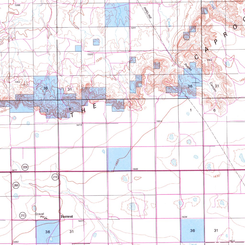 The Caprock, NM - BLM Surface Mgmt. Map by Digital Data Services, Inc ...