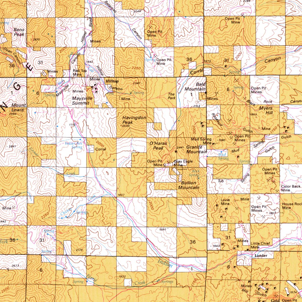 Crescent Valley, NV - BLM Surface Mgmt. Map by Digital Data Services ...