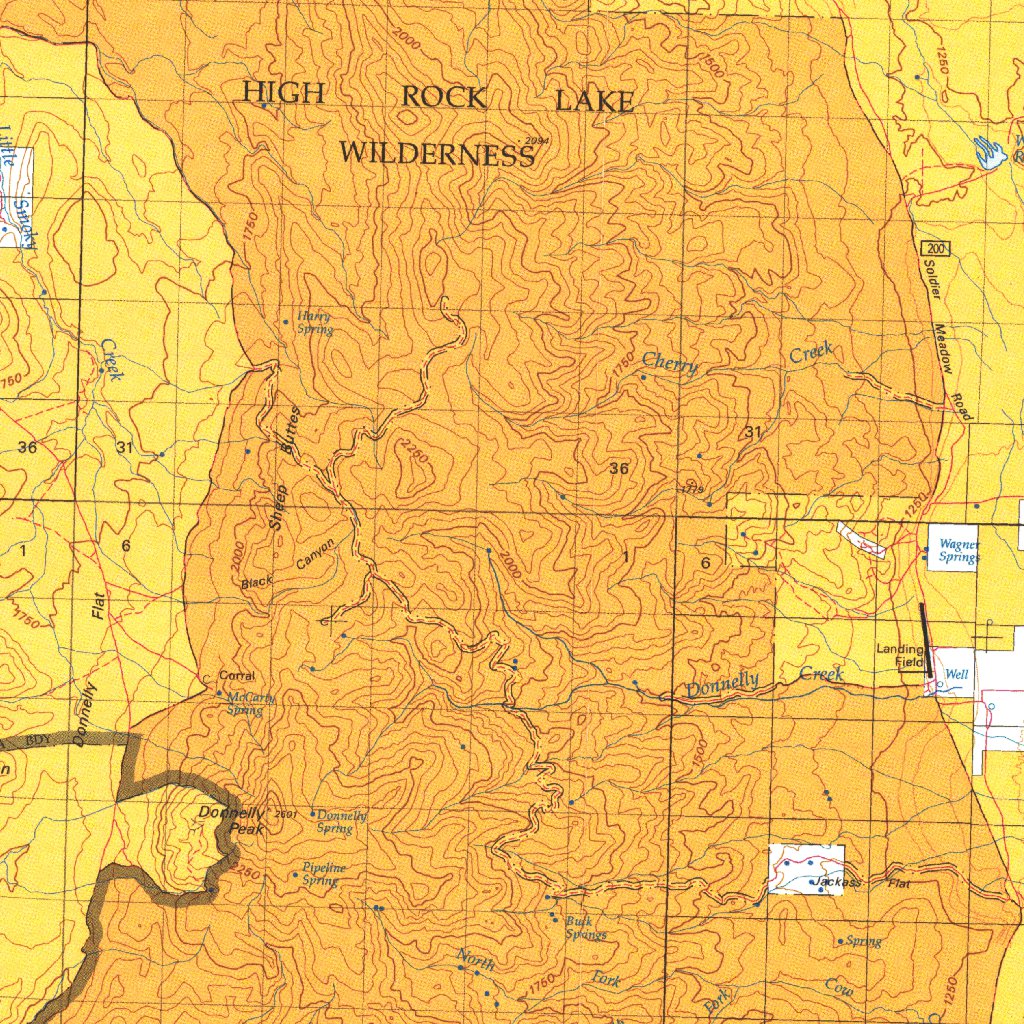 High Rock Canyon, NV - BLM Surface Mgmt. Map by Digital Data Services ...