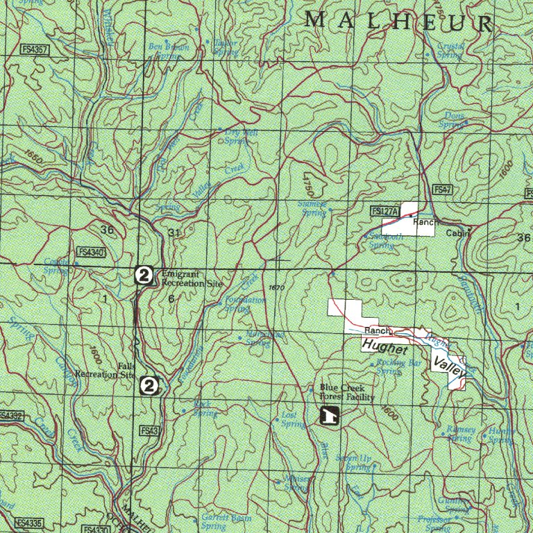 Burns, OR - BLM Surface Mgmt. Map by Digital Data Services, Inc ...