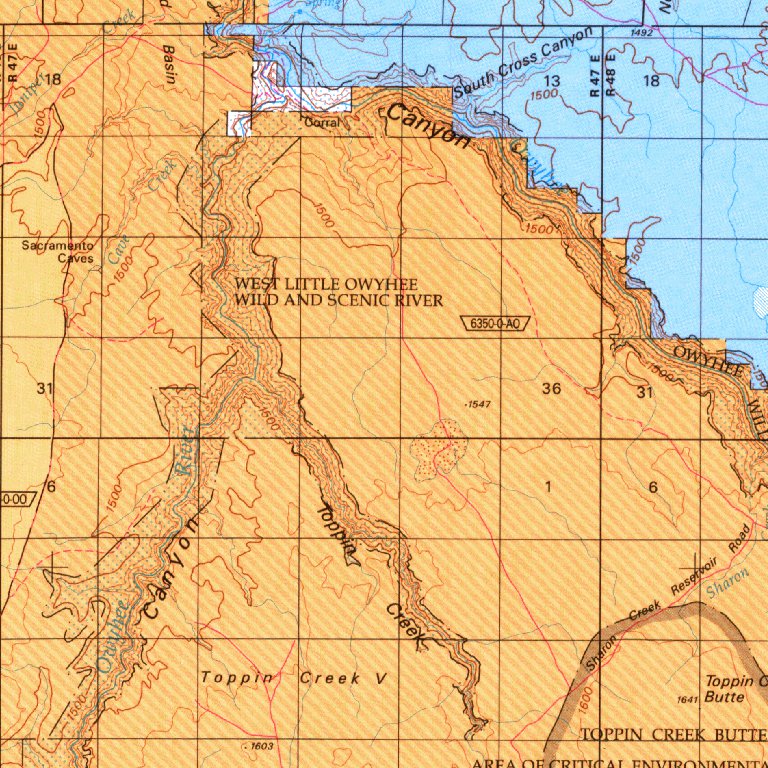 Louse Canyon, OR - BLM Surface Mgmt. Map by Digital Data Services, Inc ...