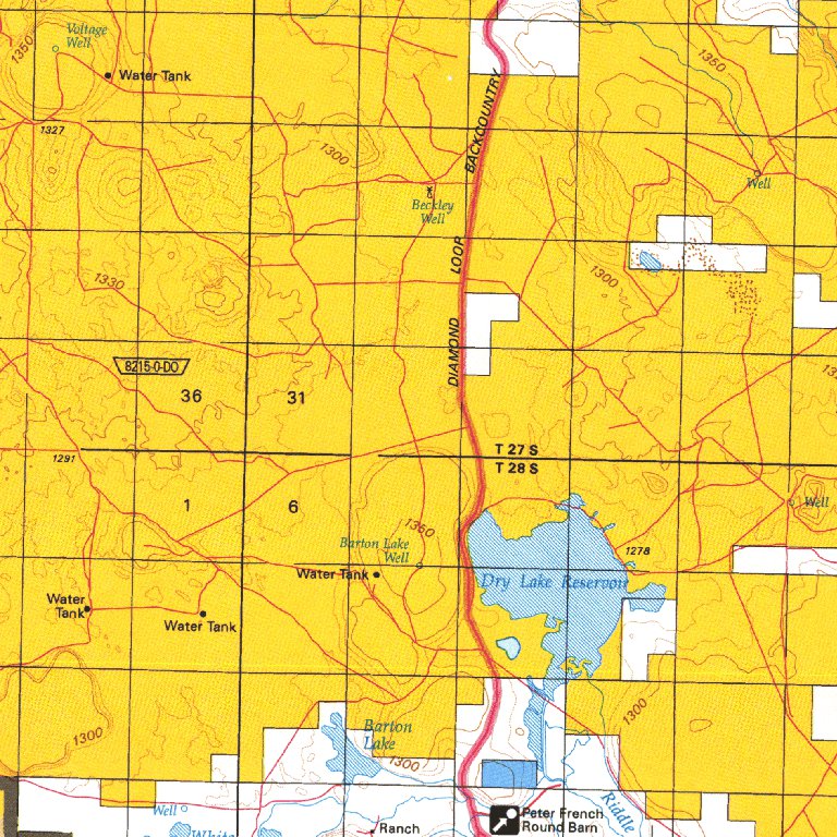 Malheur Lake, OR - BLM Surface Mgmt. Map by Digital Data Services, Inc ...