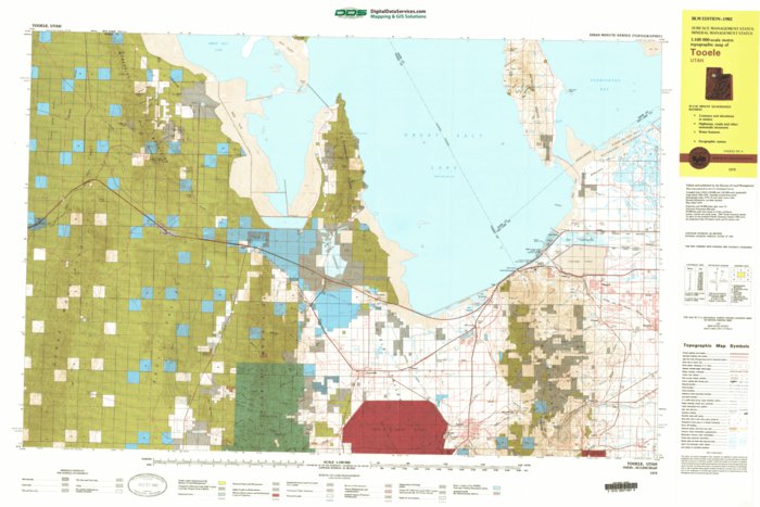 Tooele, UT - BLM Minerals Mgmt. Map by Digital Data Services, Inc ...