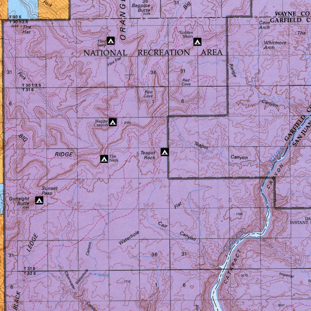 Hanksville, UT - BLM Surface Mgmt. Map by Digital Data Services, Inc ...