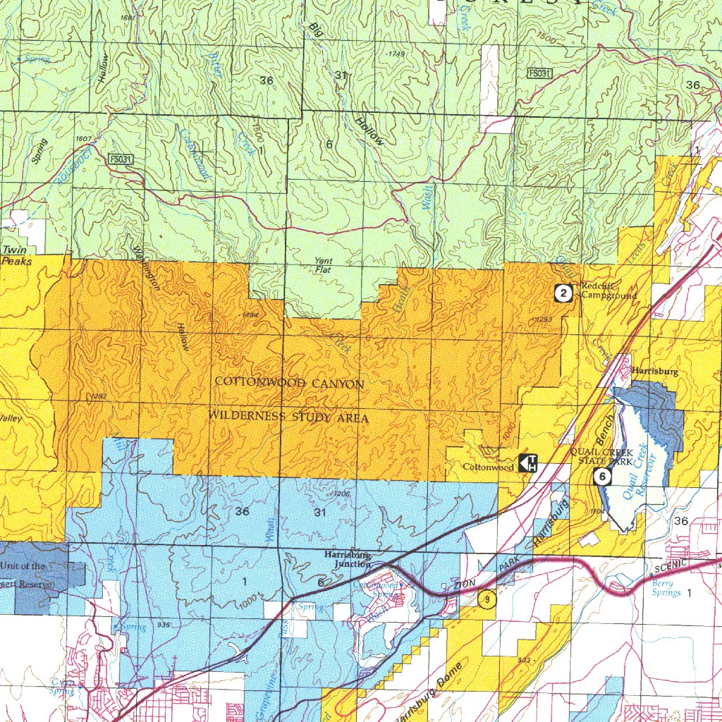 Saint George, UT - BLM Surface Mgmt. Map by Digital Data Services, Inc ...