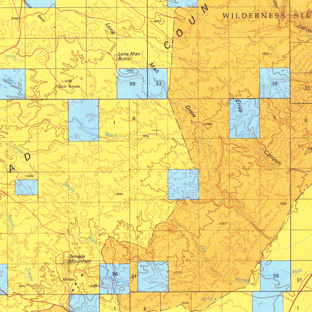 San Rafael Desert, UT - BLM Surface Mgmt. Map by Digital Data Services ...