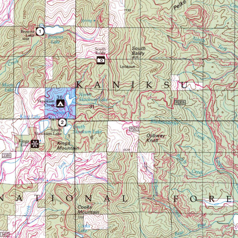 Chewelah, WA - BLM Surface Mgmt. Map by Digital Data Services, Inc ...
