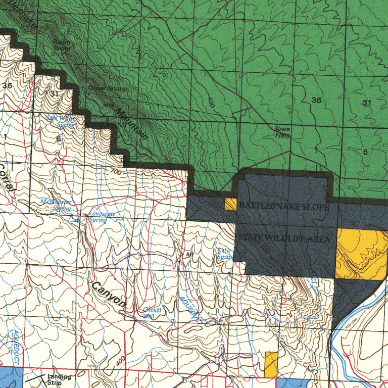 Richland, WA - BLM Surface Mgmt. Map by Digital Data Services, Inc ...