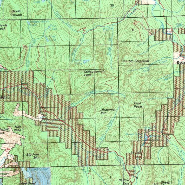 Sauk River, WA - BLM Surface Mgmt. Map by Digital Data Services, Inc ...
