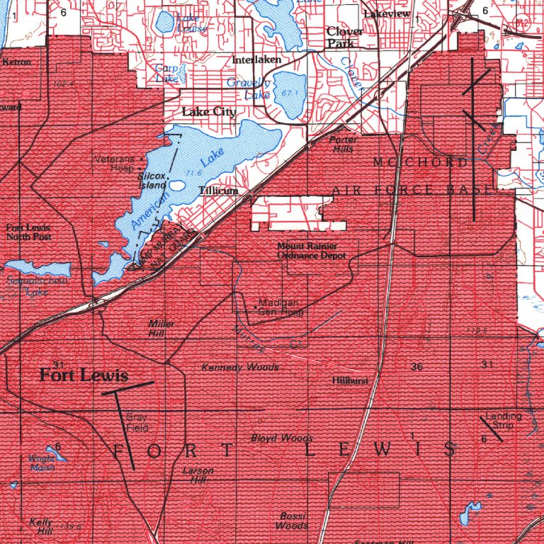 Tacoma, WA - BLM Surface Mgmt. Map by Digital Data Services, Inc ...