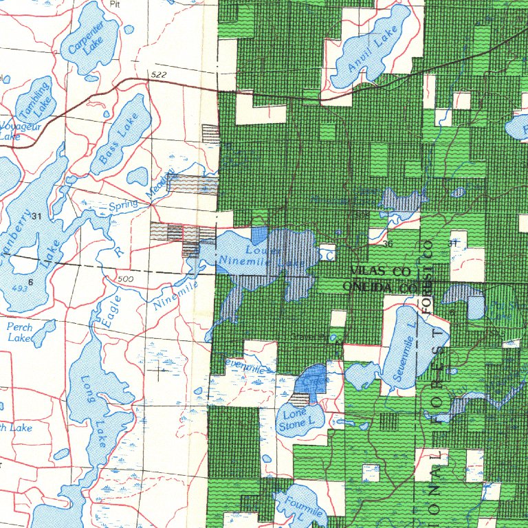 Rhinelander, WI - BLM Minerals Mgmt. Map by Digital Data Services, Inc ...