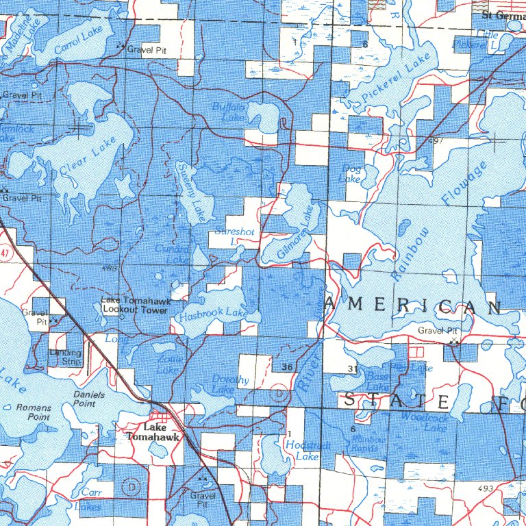 Rhinelander, WI - BLM Surface Mgmt. Map by Digital Data Services, Inc ...
