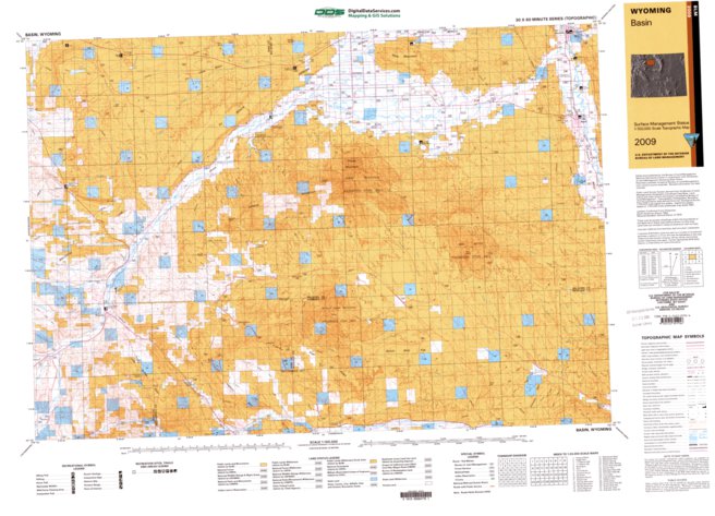 Basin, WY - BLM Surface Mgmt. Map by Digital Data Services, Inc ...