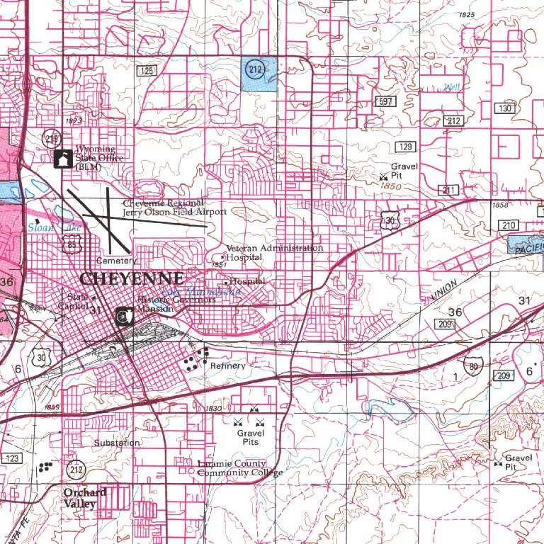 Cheyenne, WY - BLM Surface Mgmt. Map by Digital Data Services, Inc ...