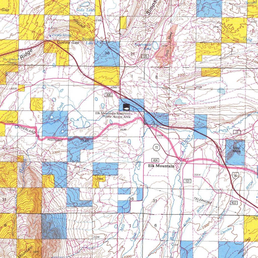 Medicine Bow, WY - BLM Surface Mgmt. Map by Digital Data Services, Inc ...