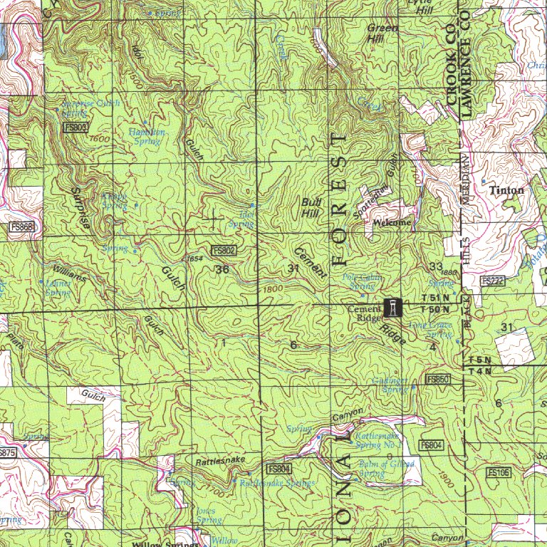 Sundance, WY - BLM Surface Mgmt. Map by Digital Data Services, Inc ...