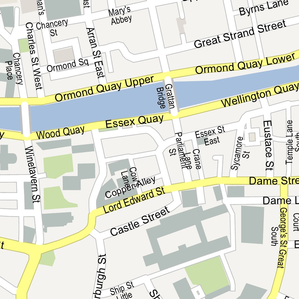 Dublin Streets Map by Maperitive | Avenza Maps