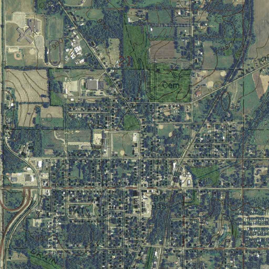 MI-Leslie: GeoChange 1970-2012 Map by Western Michigan University ...