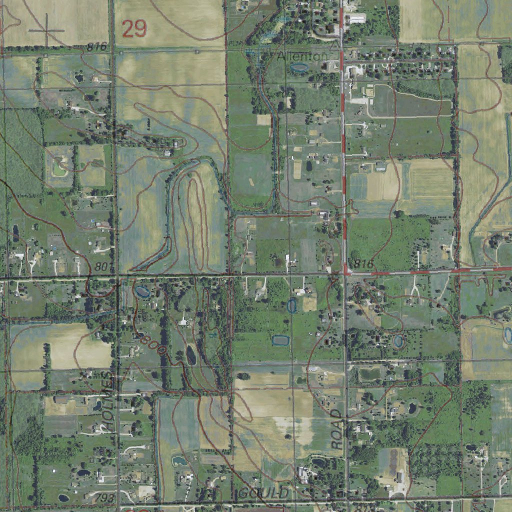 MI-Allenton: GeoChange 1986-2012 Map by Western Michigan University ...