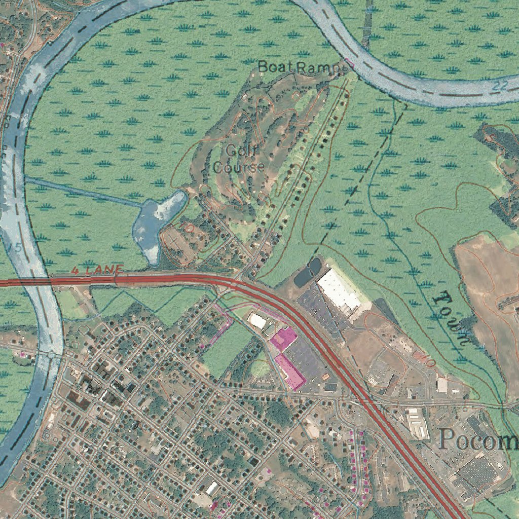 MD-VA-Pocomoke City: GeoChange 1967-2011-10 Map by Western Michigan ...
