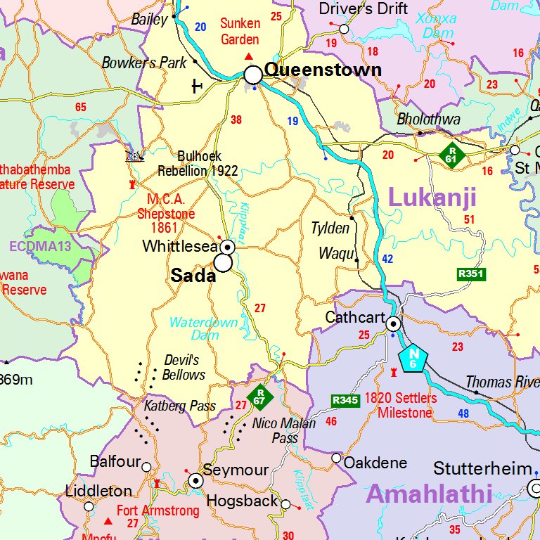 Eastern Cape Map by MapStudio | Avenza Maps