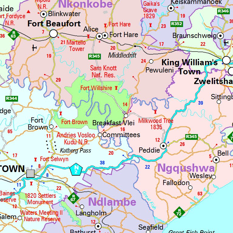 Eastern Cape Map by MapStudio | Avenza Maps