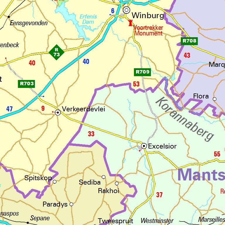 Free State Map by MapStudio | Avenza Maps