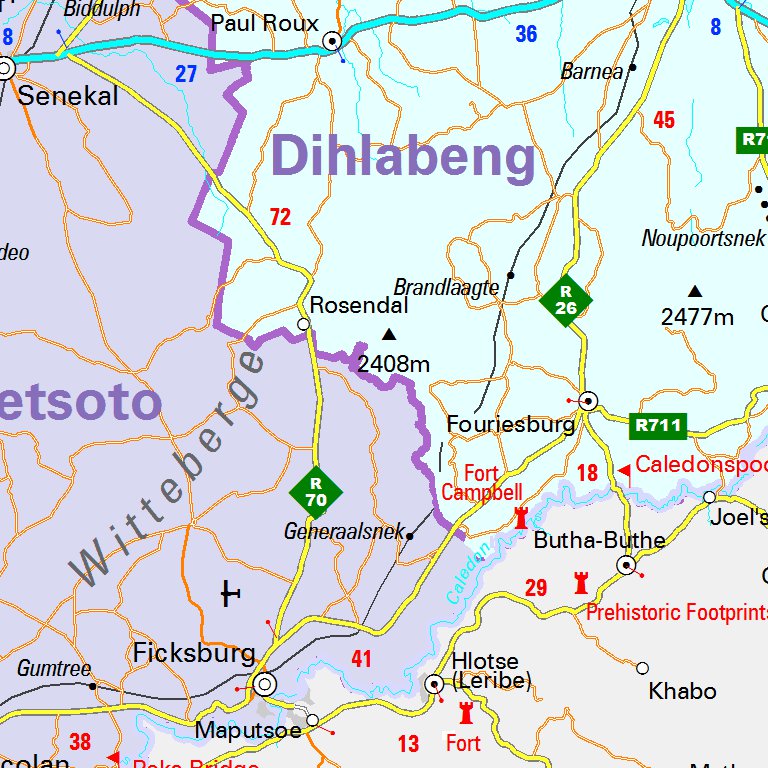 Free State Map by MapStudio | Avenza Maps