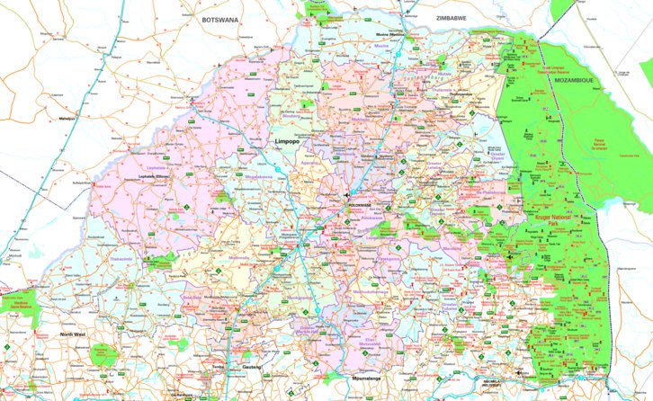 Limpopo Map by MapStudio | Avenza Maps