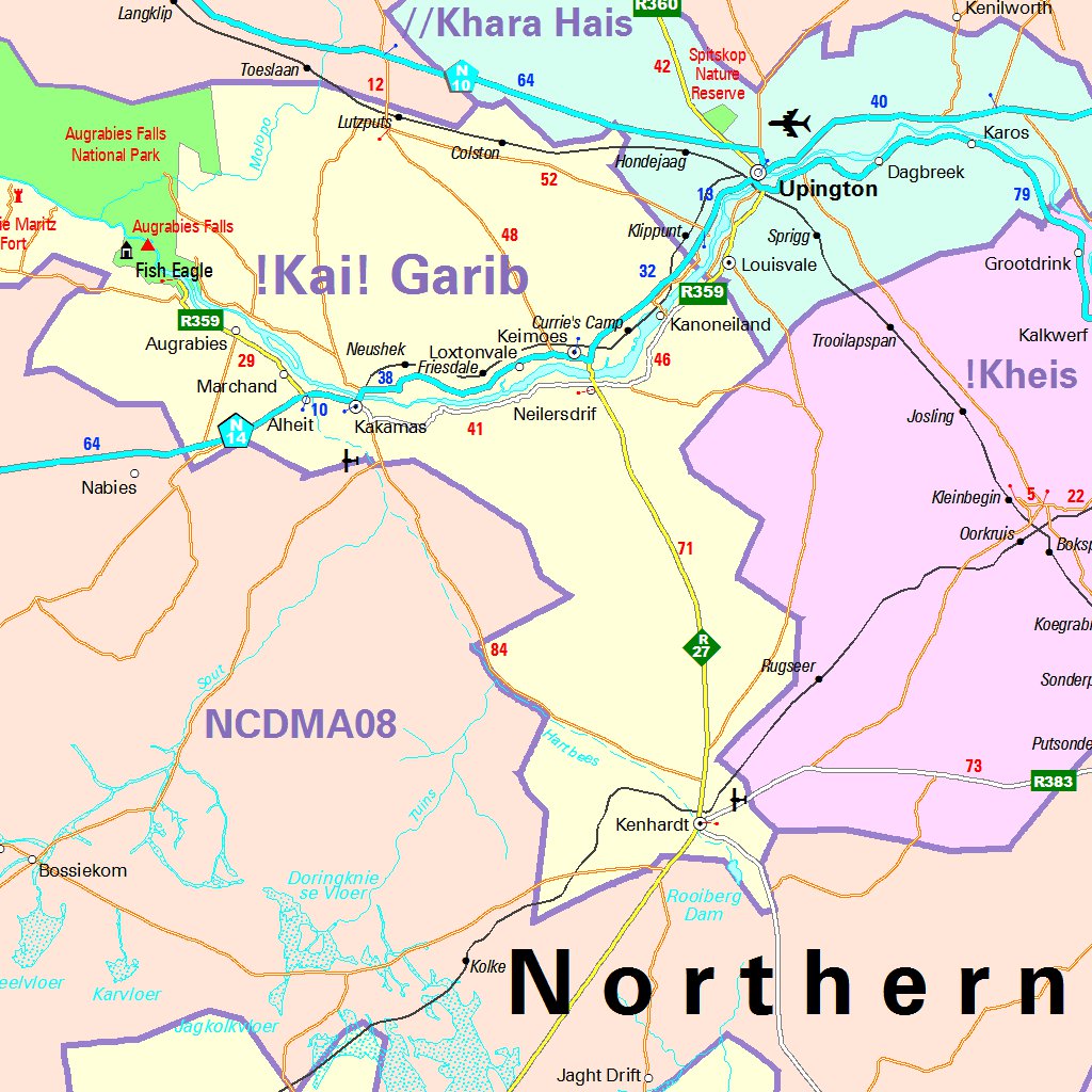 Northern Cape Map by MapStudio | Avenza Maps