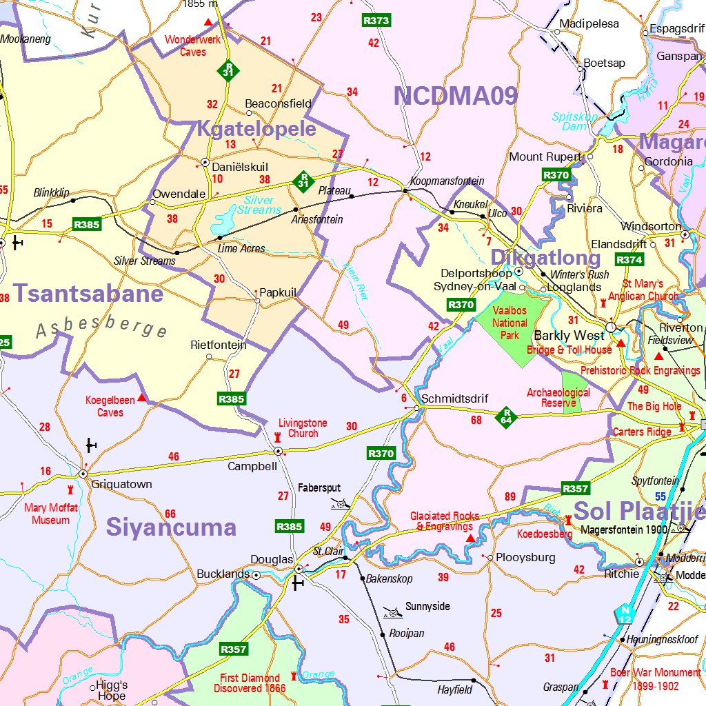 Northern Cape Map by MapStudio | Avenza Maps