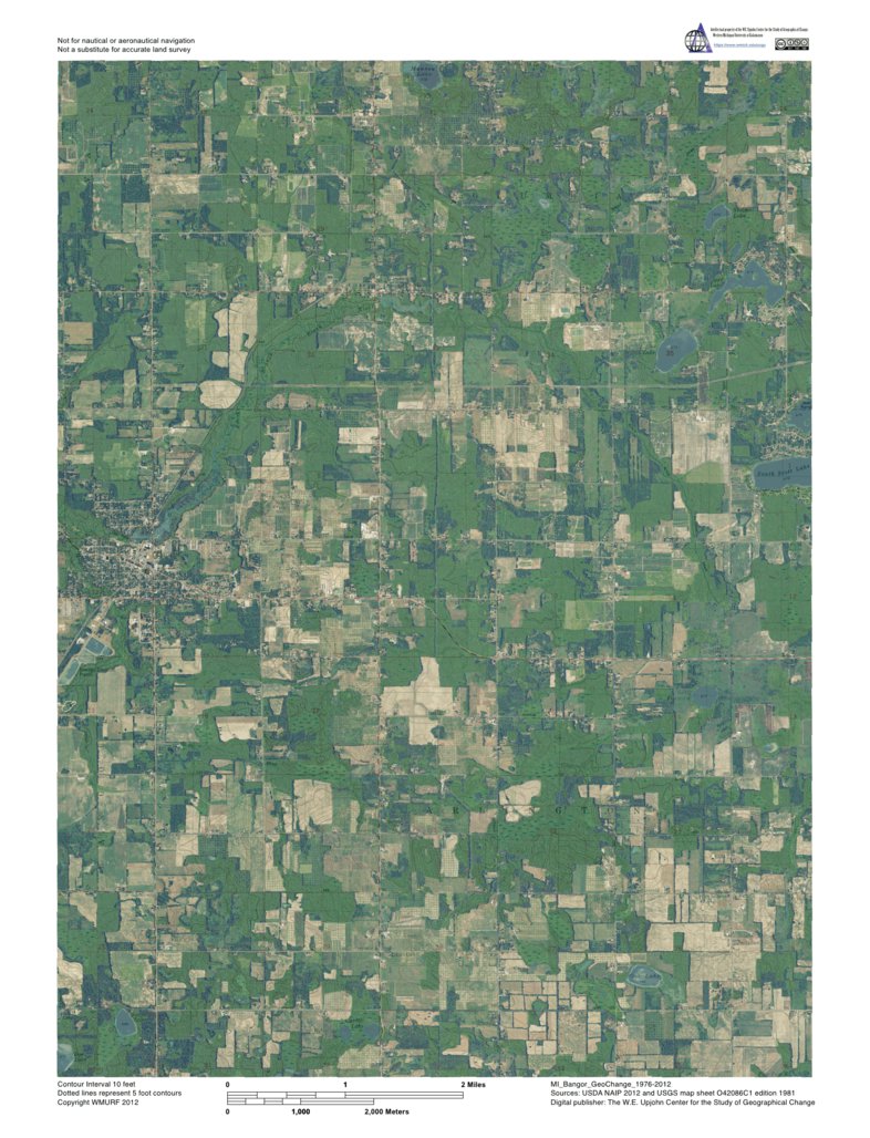 MI-Bangor: GeoChange 1976-2012 Map by Western Michigan University ...