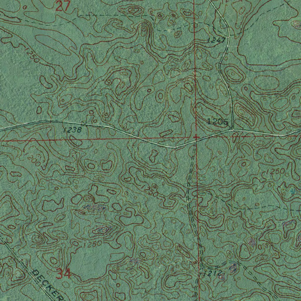 MI-Mack Lake: GeoChange 1971-2012 Map by Western Michigan University ...