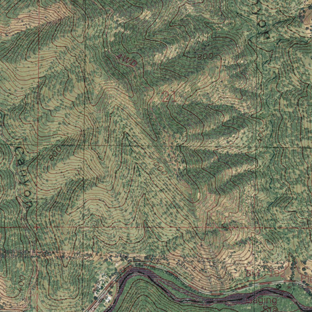 CA-Monticello Dam: GeoChange 1957-2012 Map by Western Michigan ...