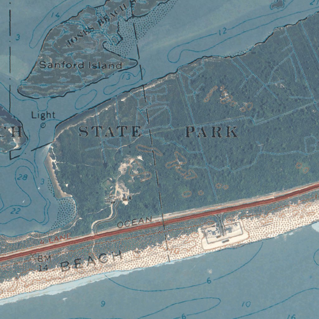 NY-West Gilgo Beach: GeoChange 1940-2011 Map by Western Michigan ...