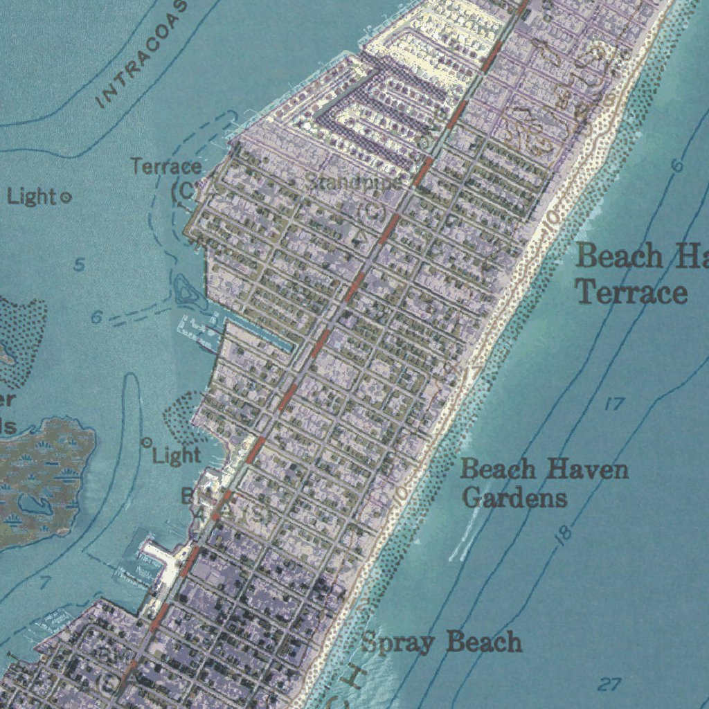 NJ-Beach Haven: GeoChange 1950-2010-11 Map by Western Michigan ...