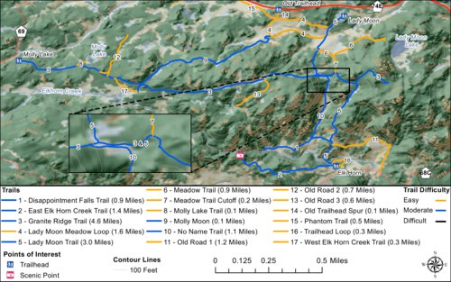 Lady Moon and Molly Lake Map by Walsh Law LLC | Avenza Maps