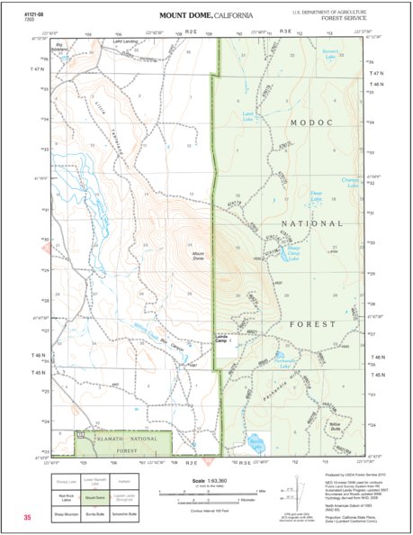 Mount Dome Map by US Forest Service R5 | Avenza Maps