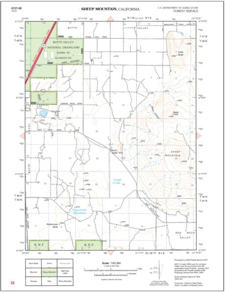 Sheep Mountain Map by US Forest Service R5 | Avenza Maps