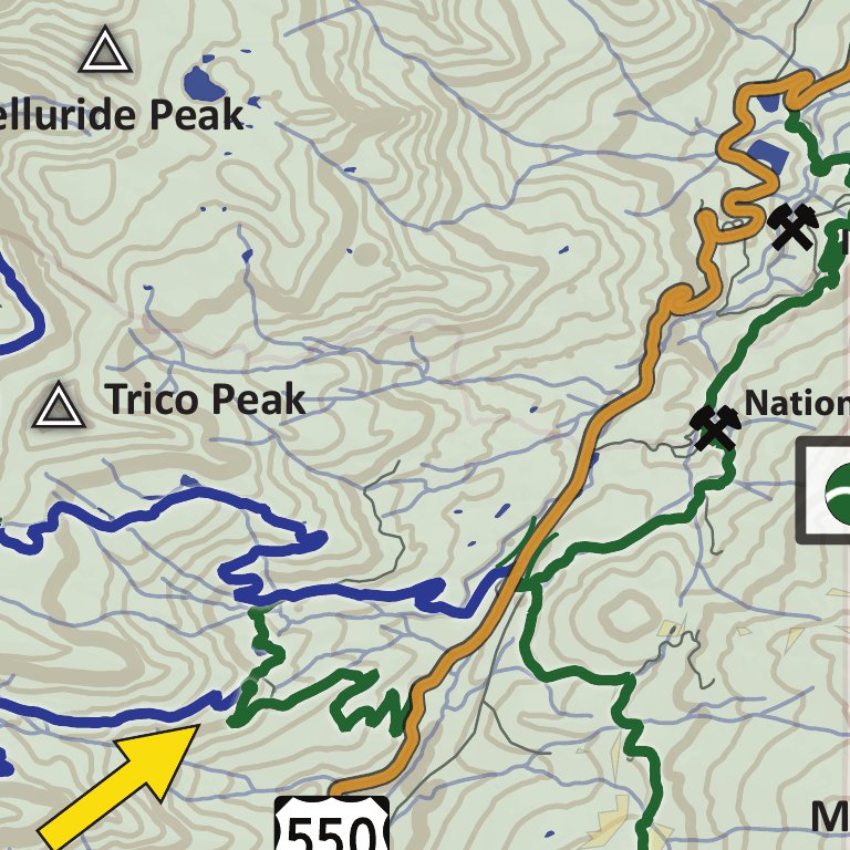 Ouray Route Planner (West) Map by Zaxyn Media LLC / Way2Tread | Avenza Maps