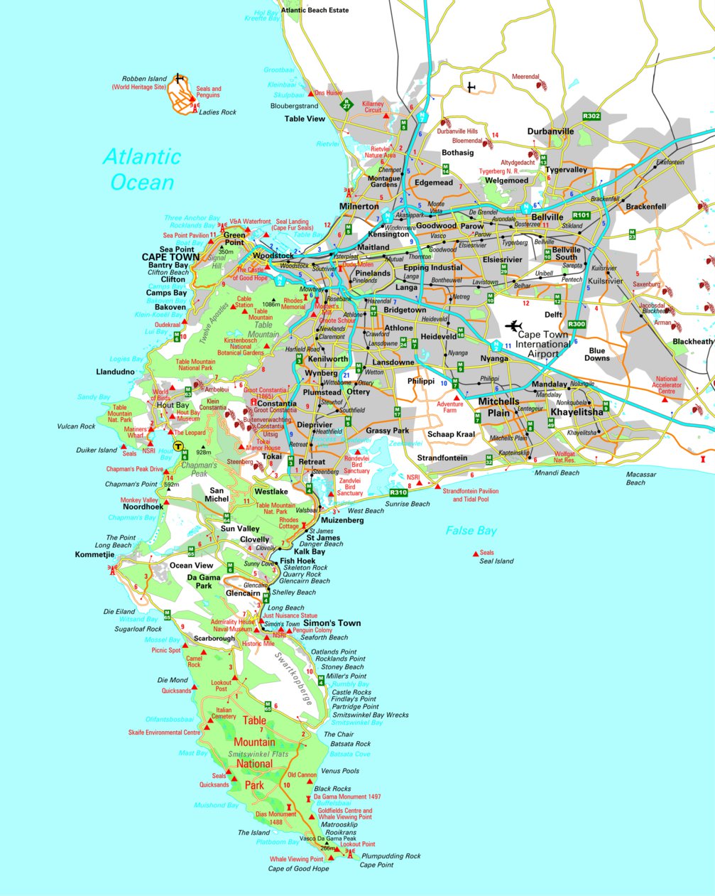 Cape Peninsula Map by MapStudio | Avenza Maps