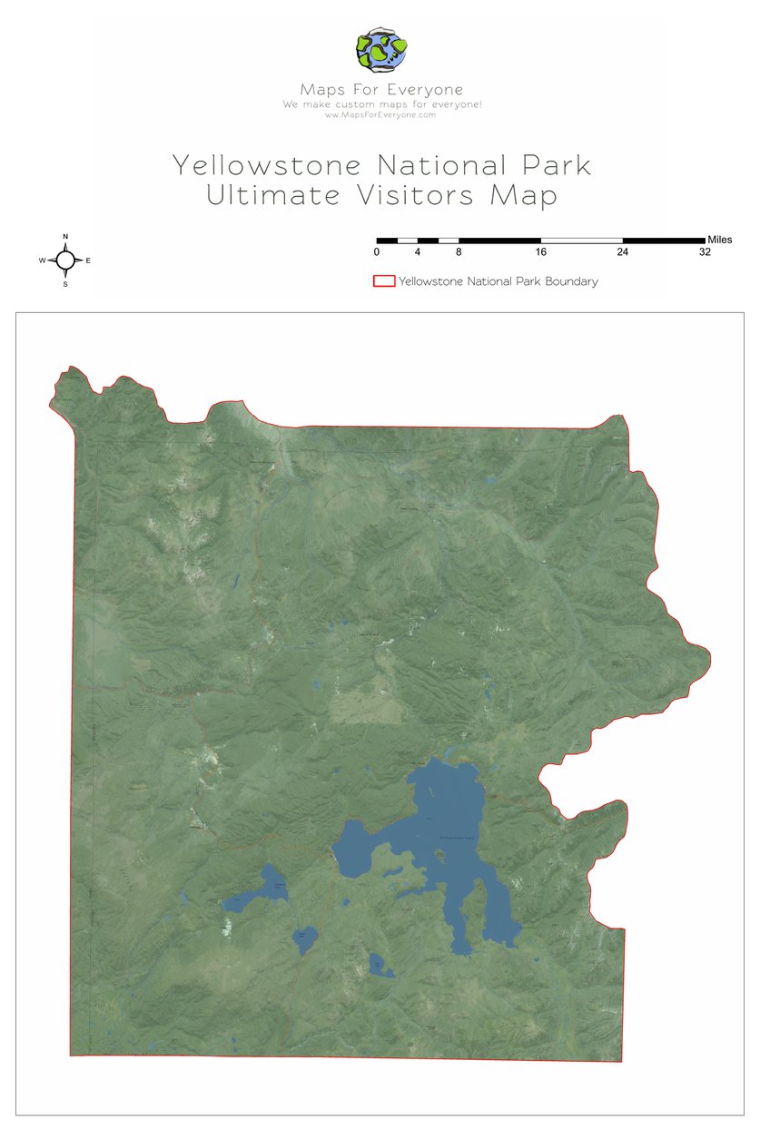 Yellowstone National Park Overview Map by Maps For Everyone | Avenza Maps