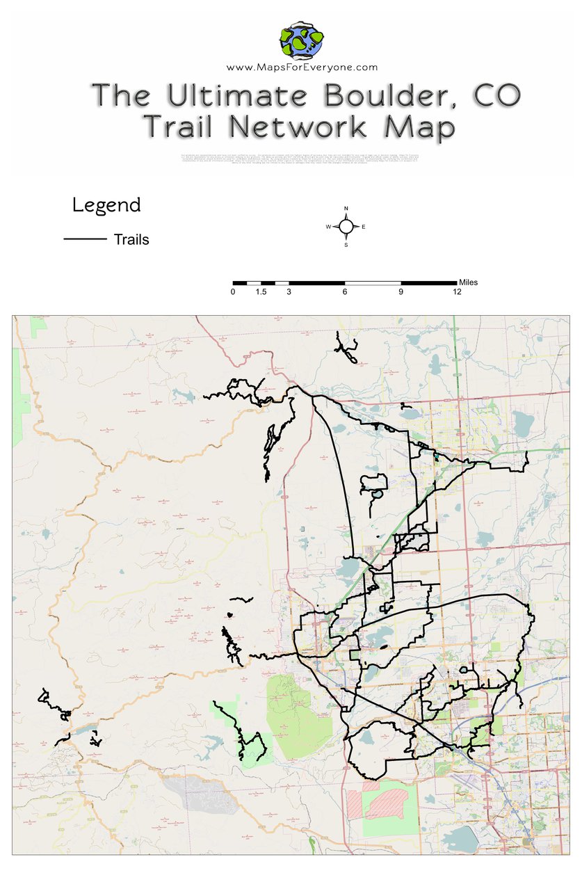 The Ultimate Boulder, Colorado Trail Map by Maps For Everyone | Avenza Maps